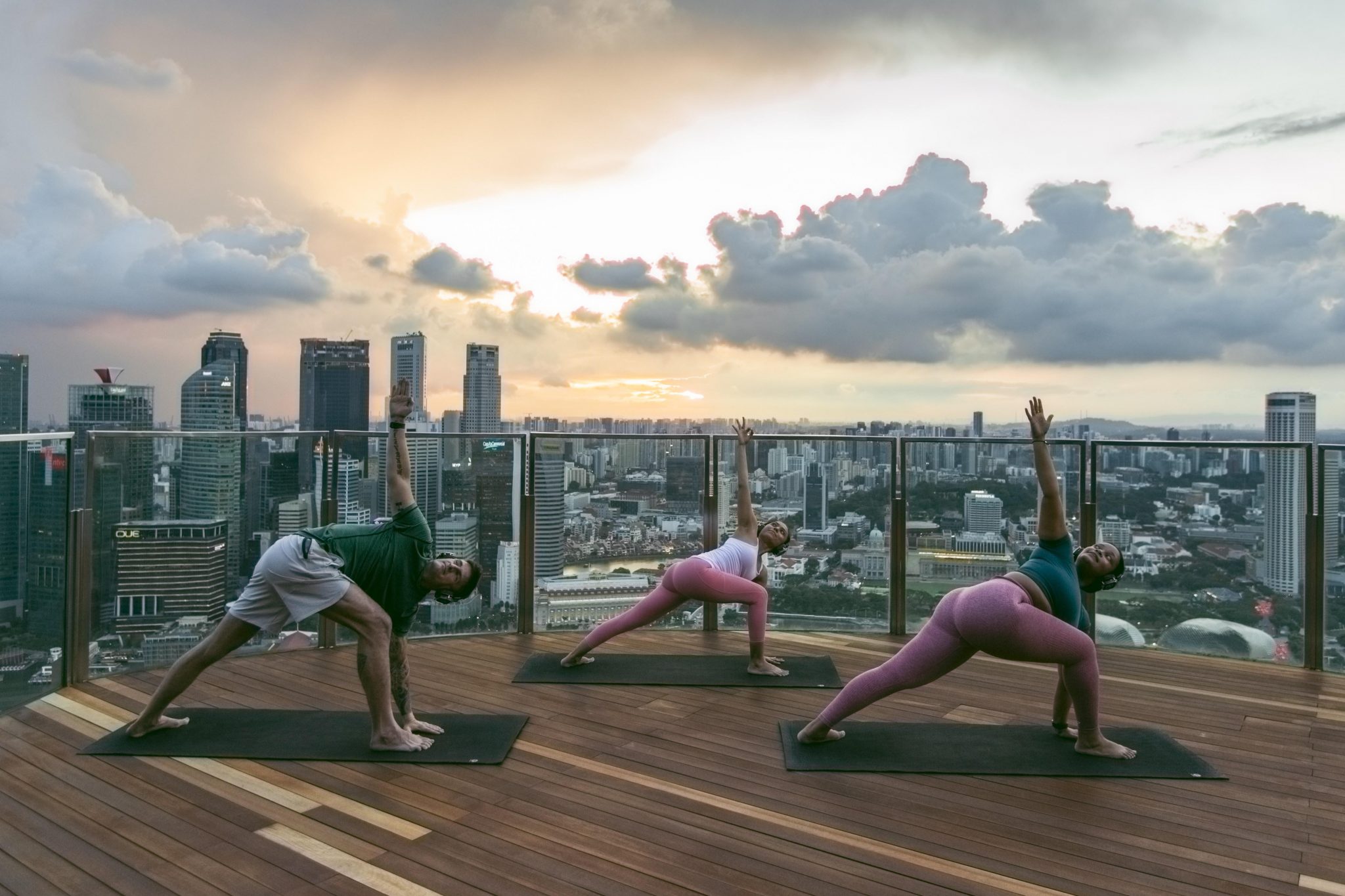 Elevate your Yoga Practice to new heights at the rooftop of Marina Bay ...